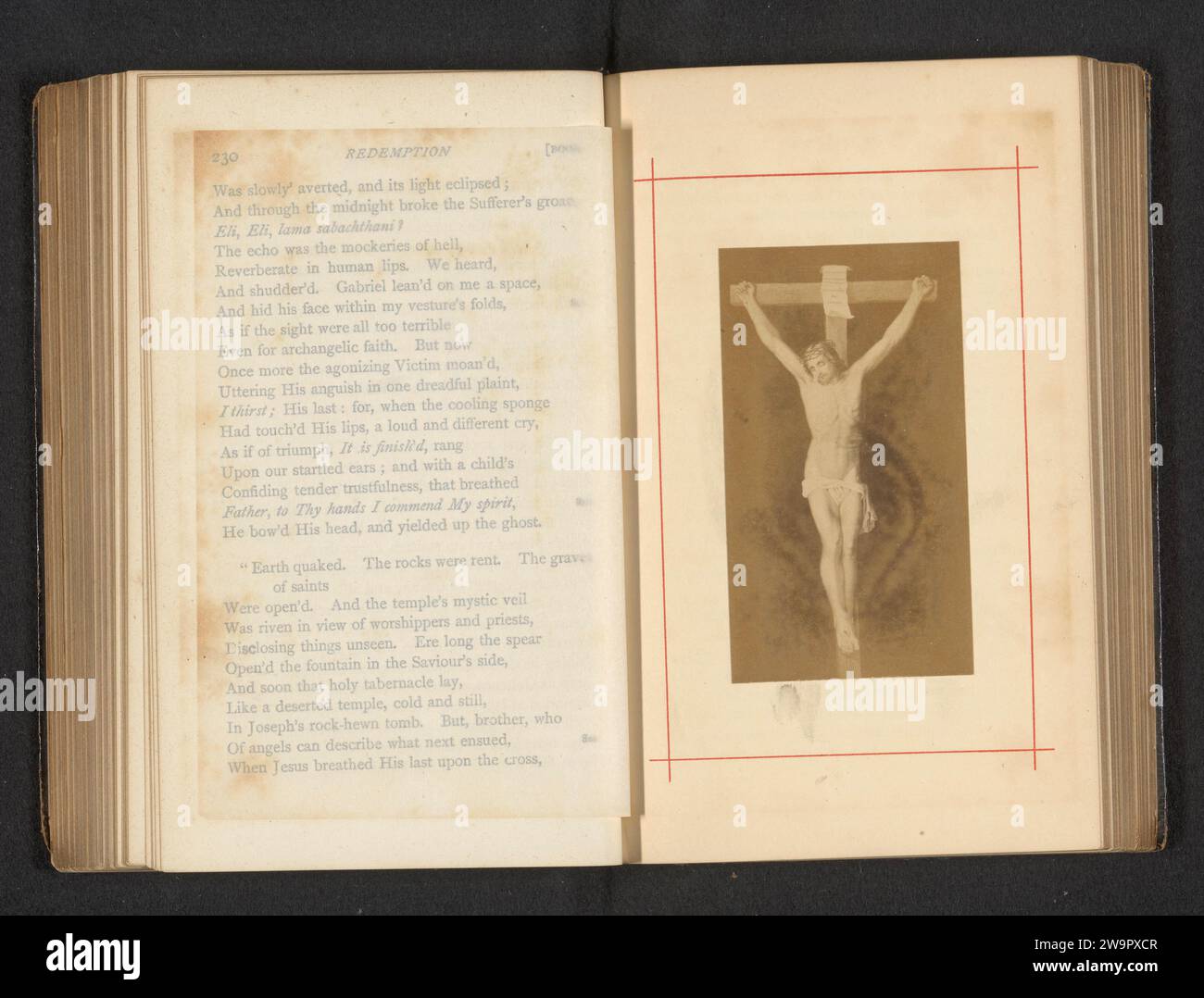 Photo production of a painting, representing Christ on the cross, Anonymous, c. 1868 - in or ...