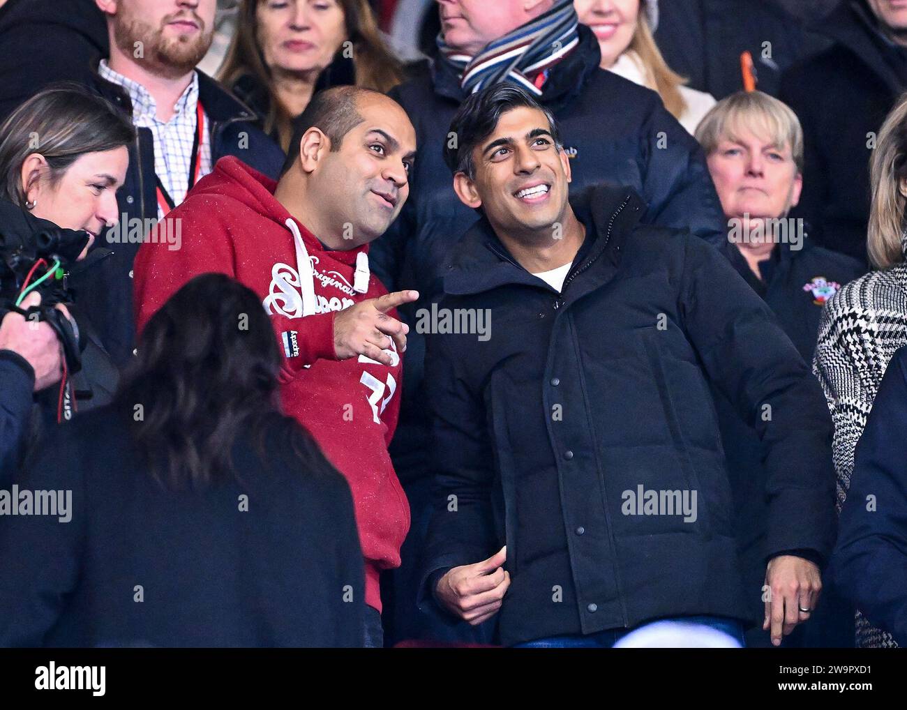 Rishi Sunak in the crowd during the Sky Bet Championship match ...