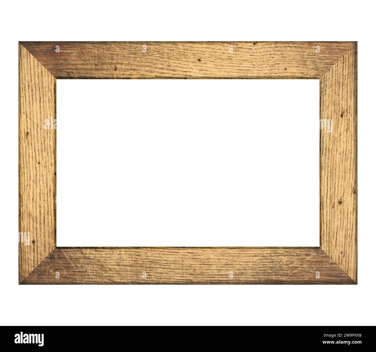 Old brown wooden frame for paintings and photos Stock Photo - Alamy