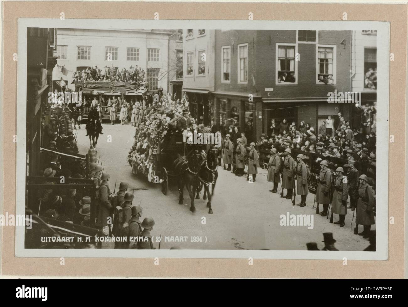 A flower car from the funeral procession of Emma, Queen Regents of the ...