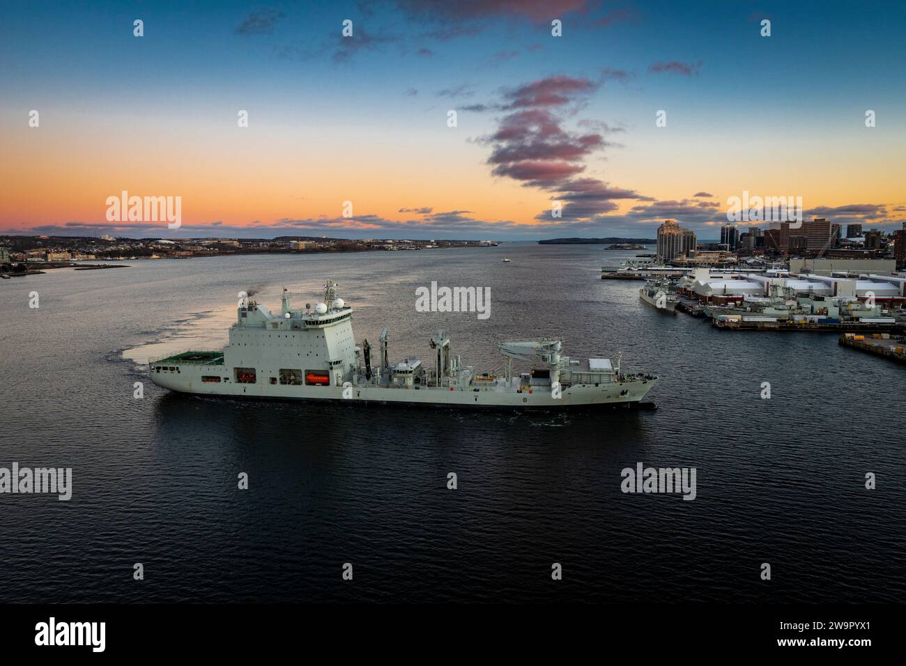 The Royal Canadian Navy's interim replenishment vessel MV Asterix in ...