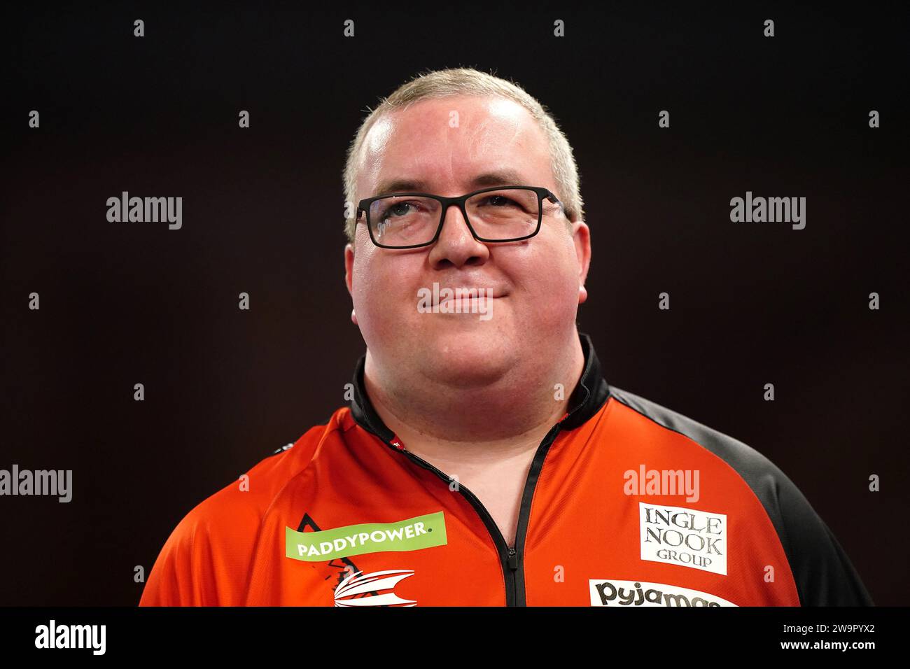 Stephen Bunting in action against Michael van Gerwen (not pictured) on ...