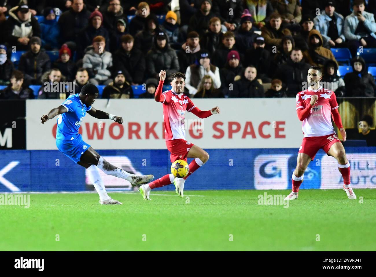 Ephron Mason Clarke (10 Peterborough United) shoots during the Sky Bet ...
