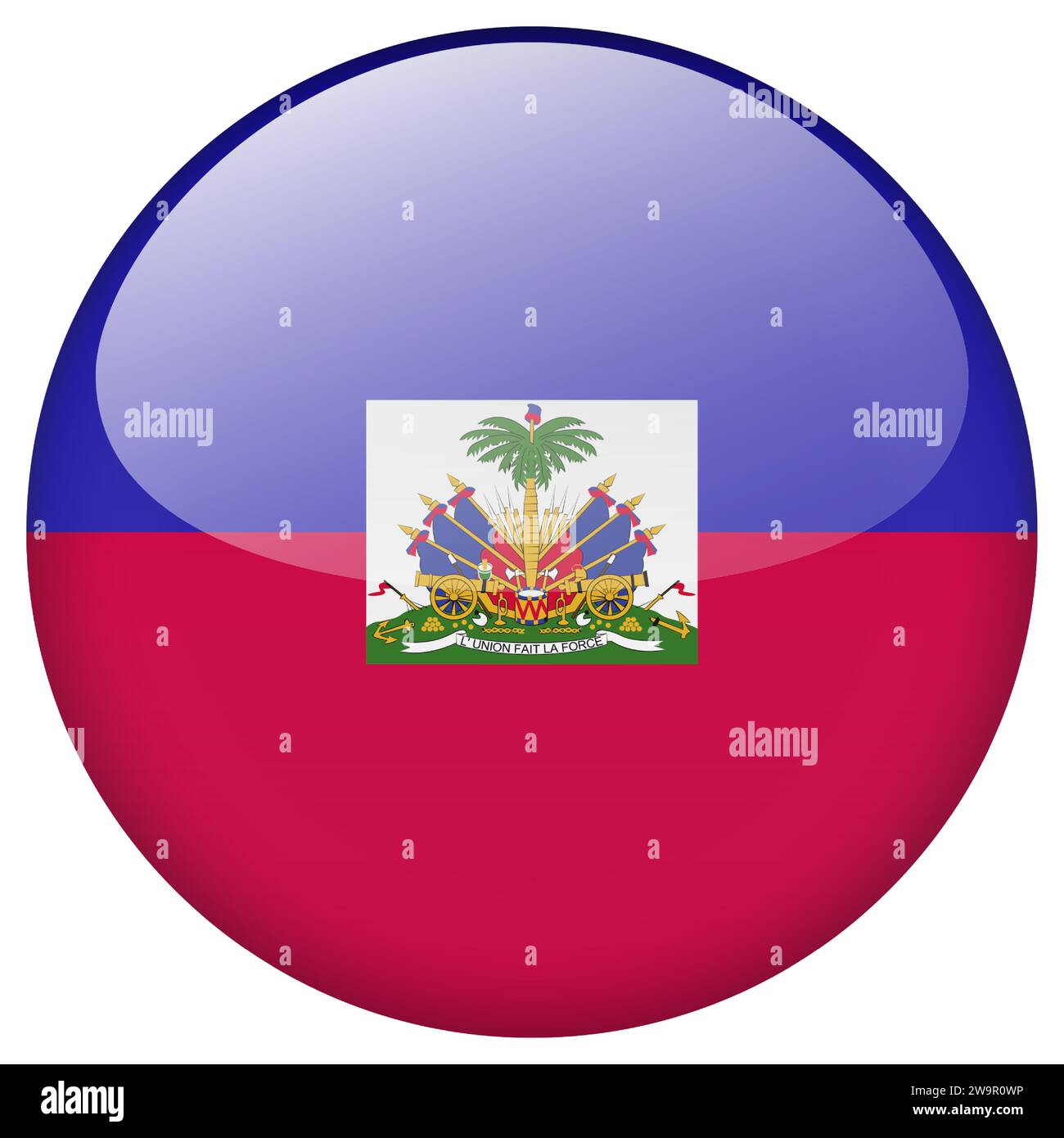 Haiti flag button. Haiti circle flag button isolated on white ...