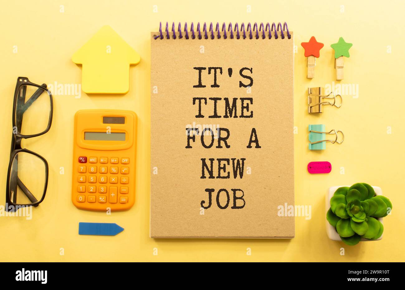 It's Time For a New Job text quote, concept background Stock Photo - Alamy