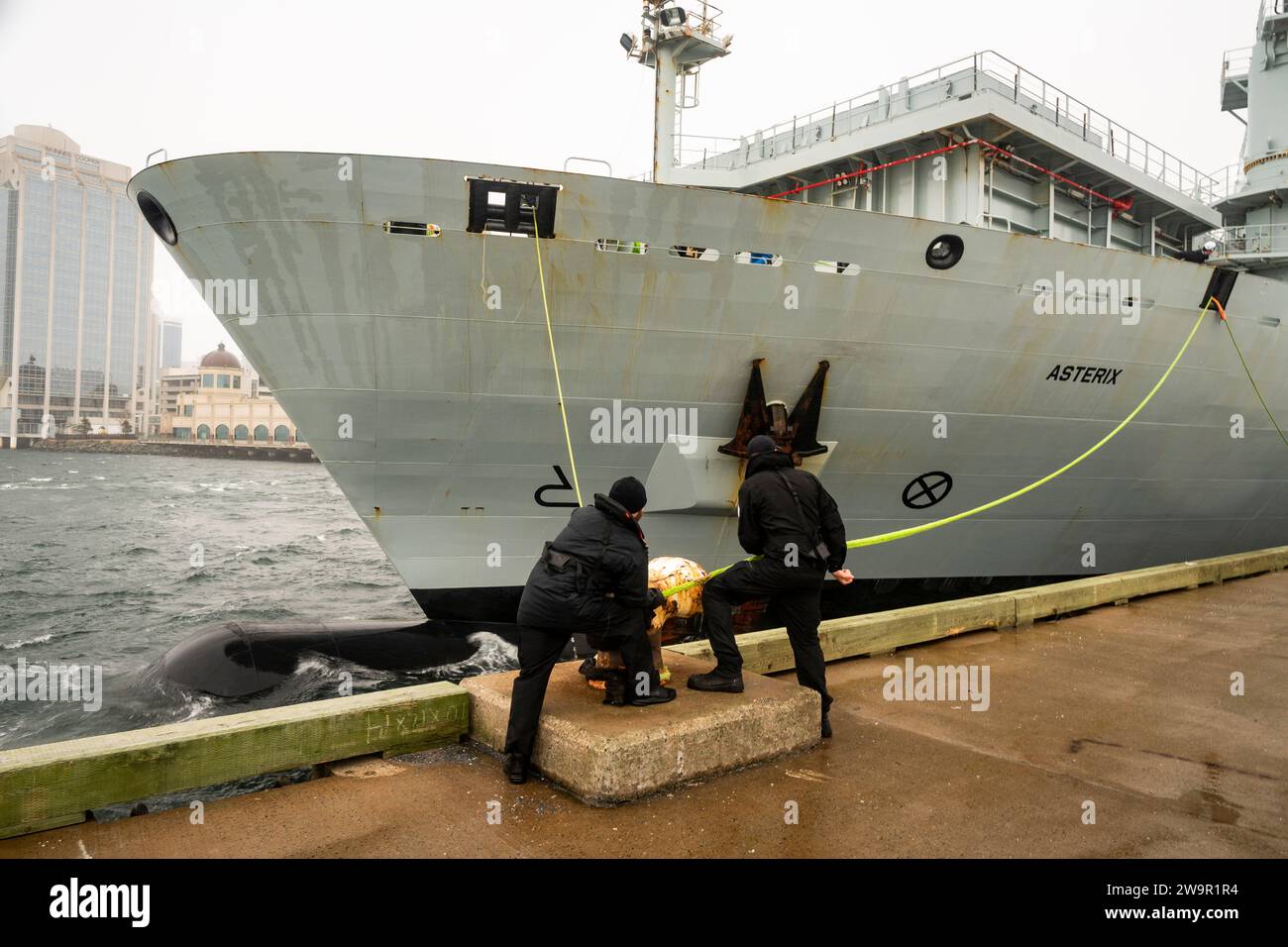 The Royal Canadian Navy's interim replenishment vessel MV Asterix in ...