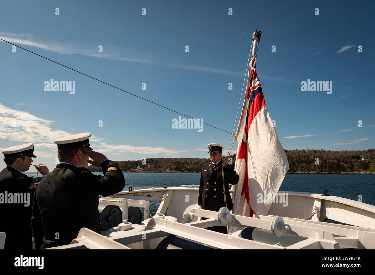 Preserved Flower-class corvette HMCS Sackville participates in a ...