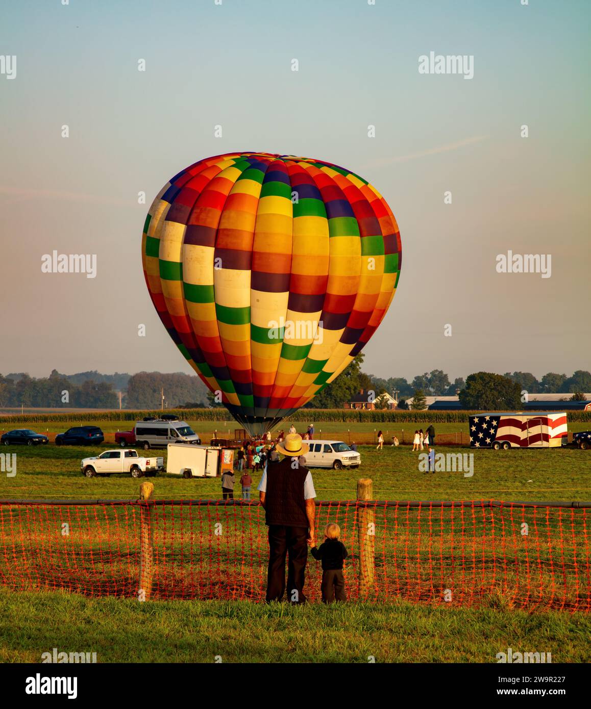 Hot Air Balloon launch Stock Photo - Alamy