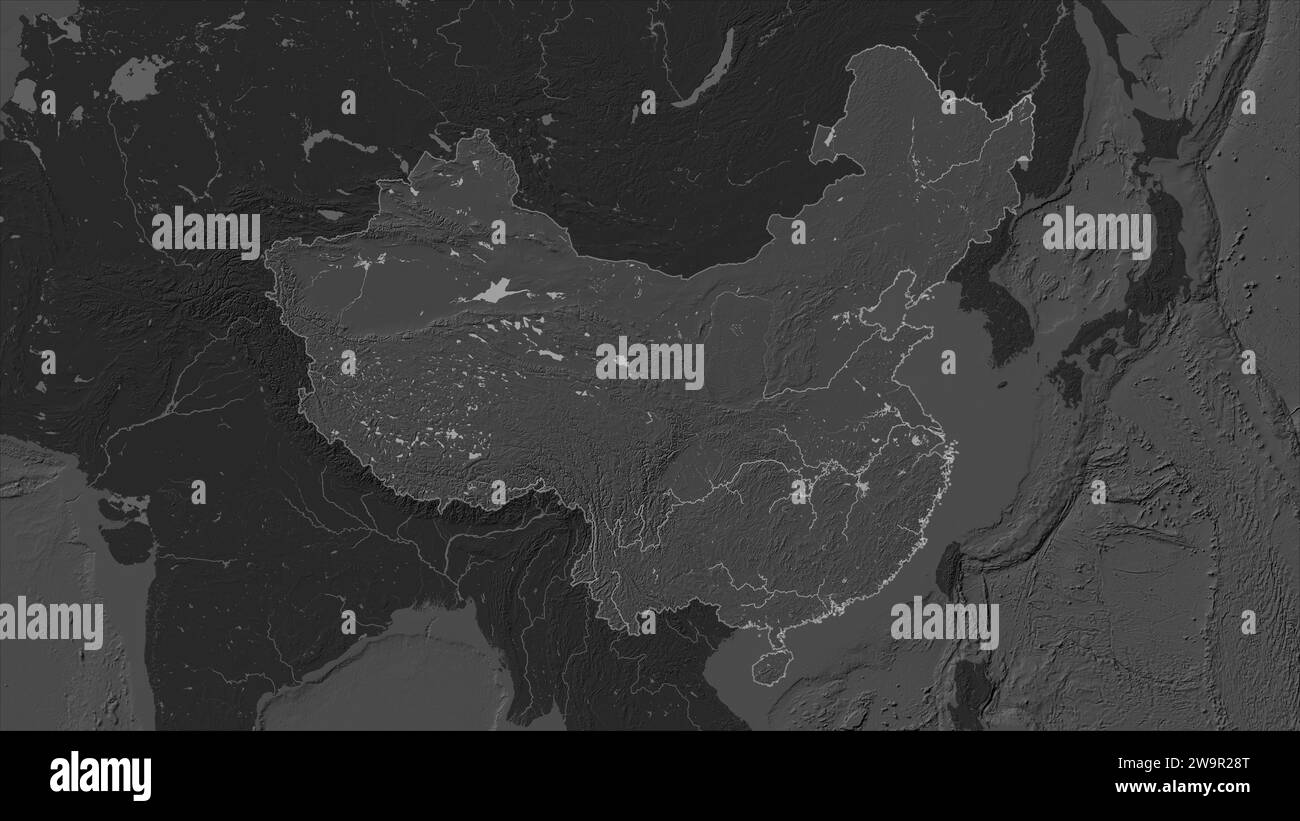 Map of china rivers hi-res stock photography and images - Alamy