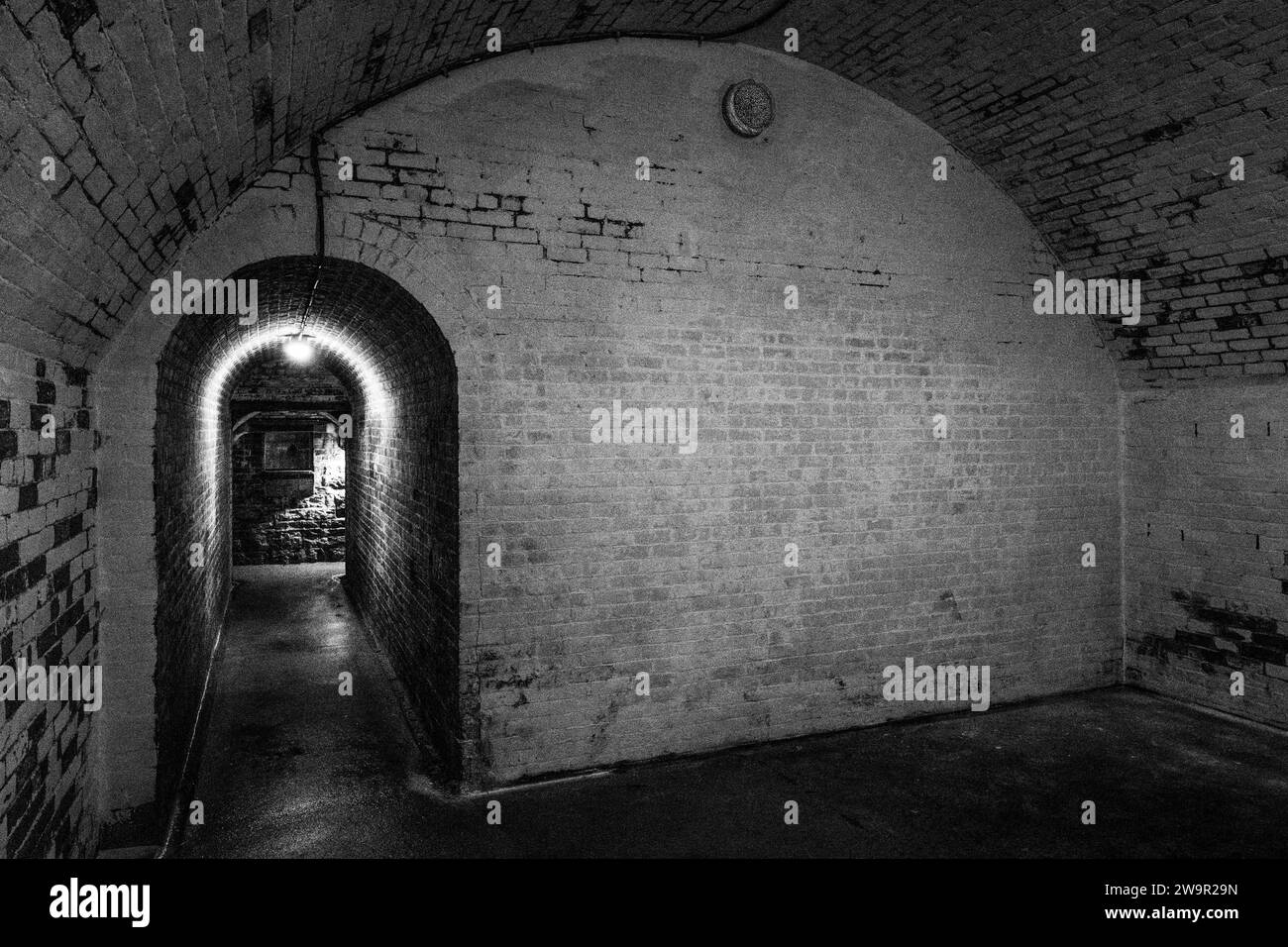 Underground tunnels of Fort Charlotte on George's Island, part of the ...