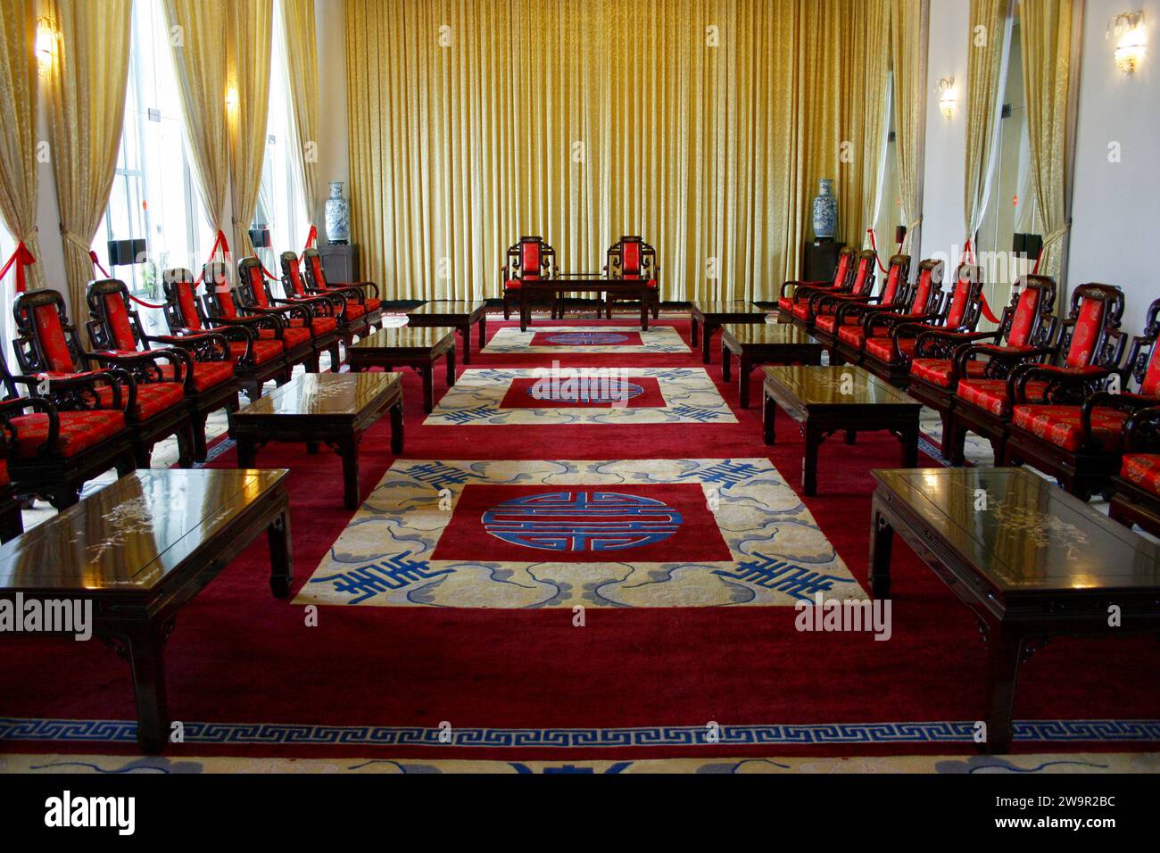 Reception room inside the Independence Palace (Dinh Độc Lập), also ...
