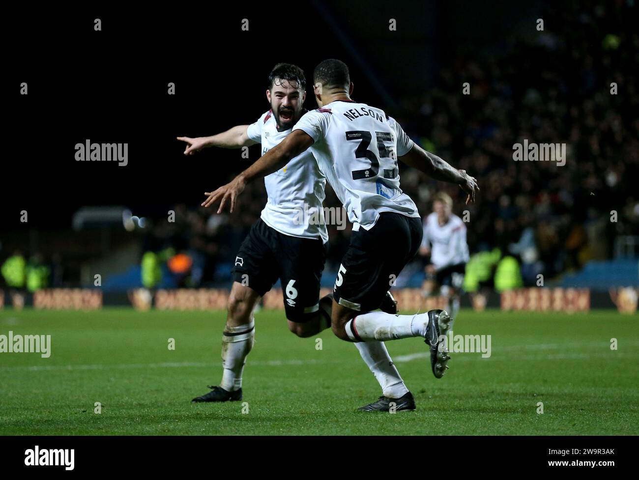 Derby County's Eiran Cashin (left) celebrates with Curtis Nelson after ...