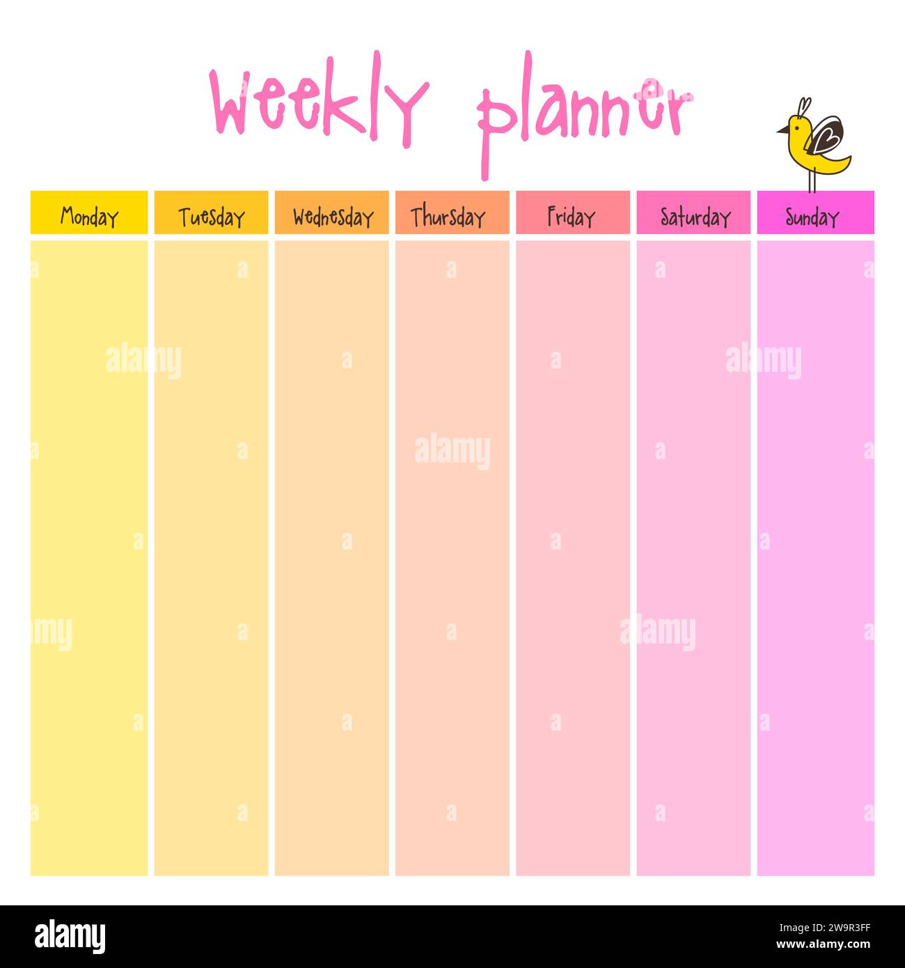 Planner. Note paper, Notes, to do list. Organiser planner template ...
