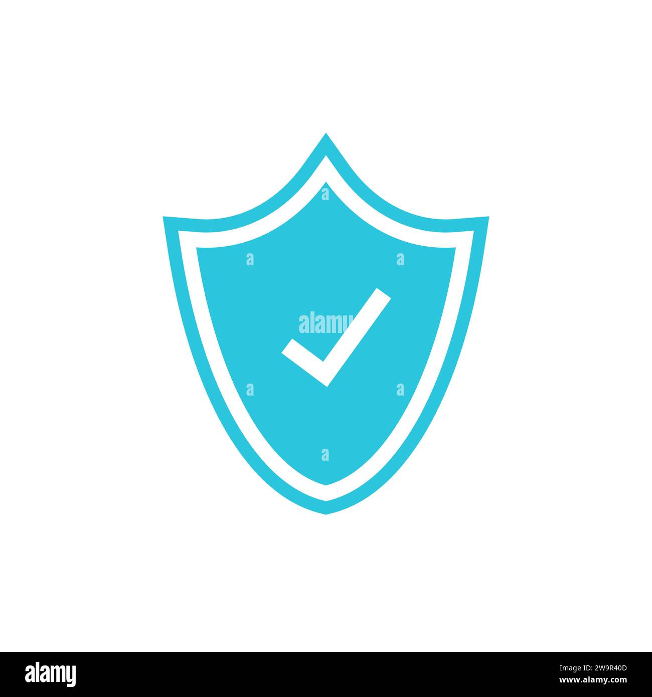 Shield security protection symbol. From blue icon set Stock Vector ...