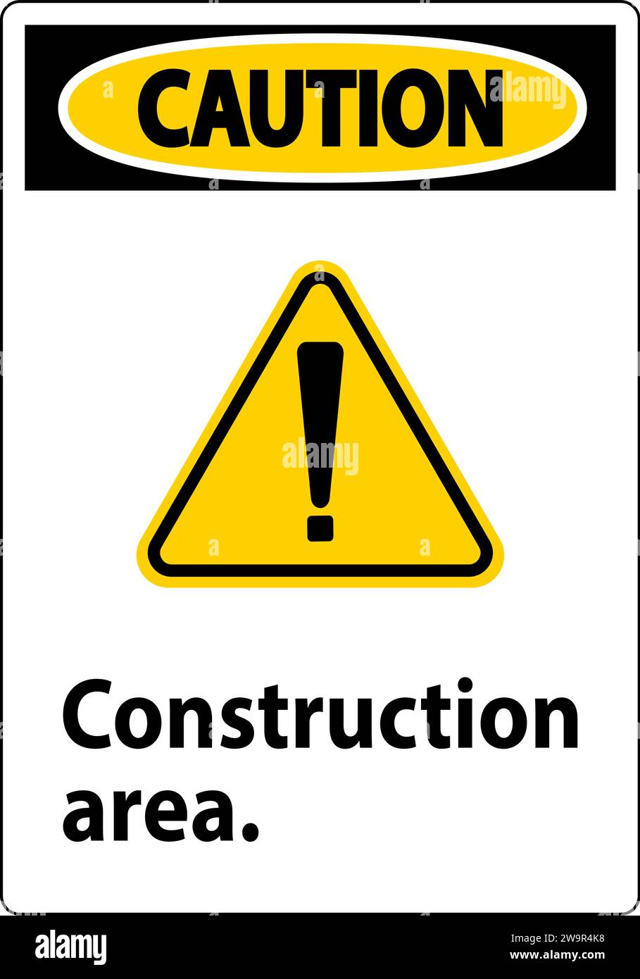Caution Sign Construction Area Stock Vector Image & Art - Alamy