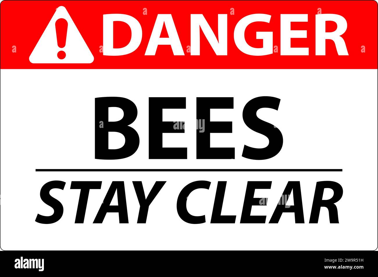 Danger Sign Bees - Stay Clear Stock Vector Image & Art - Alamy