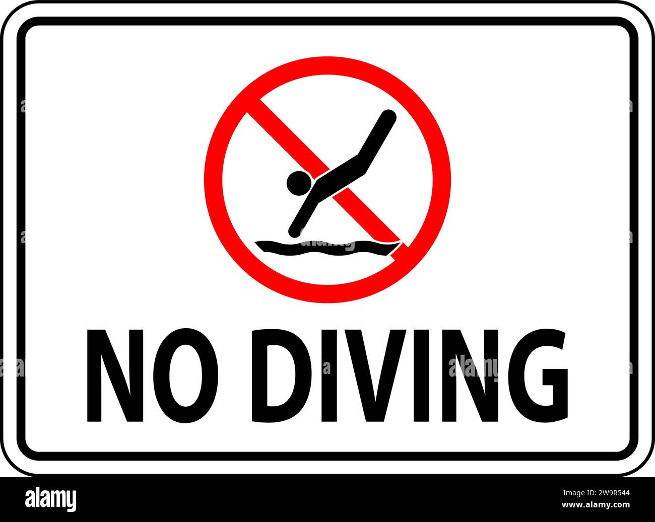 No Diving Sign, No Diving Stock Vector Image & Art - Alamy