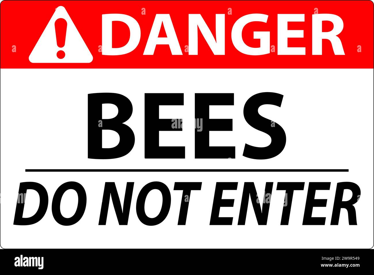 Danger Sign Bees - Do Not Enter Stock Vector Image & Art - Alamy
