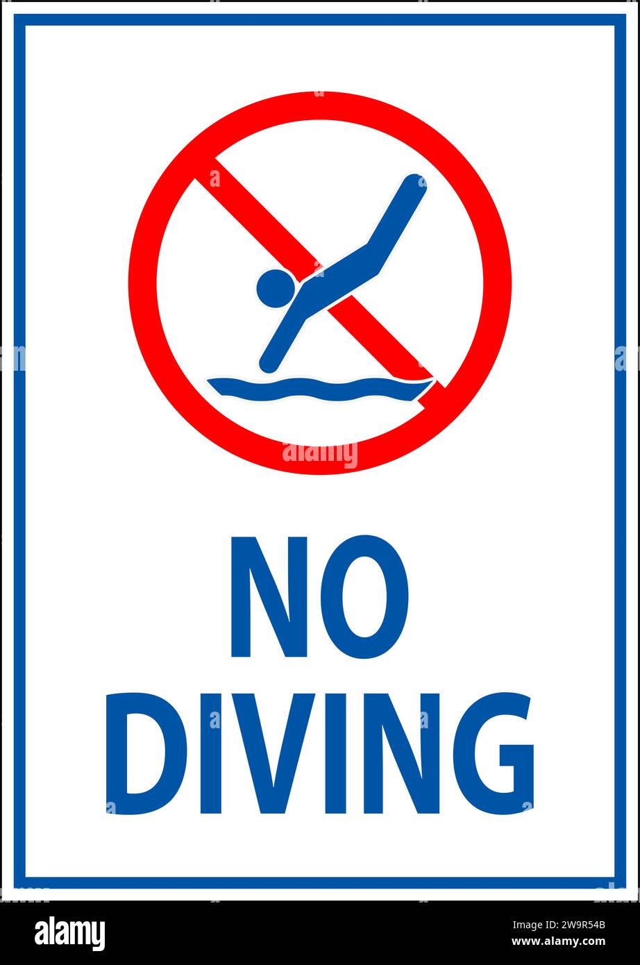 No Diving Sign, No Diving Stock Vector Image & Art - Alamy
