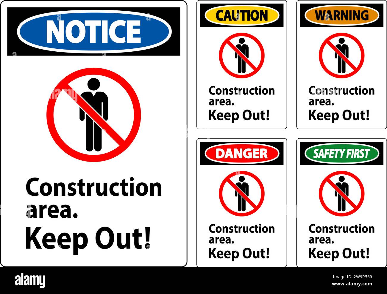 Danger Sign Construction Area - Keep Out Stock Vector Image & Art - Alamy