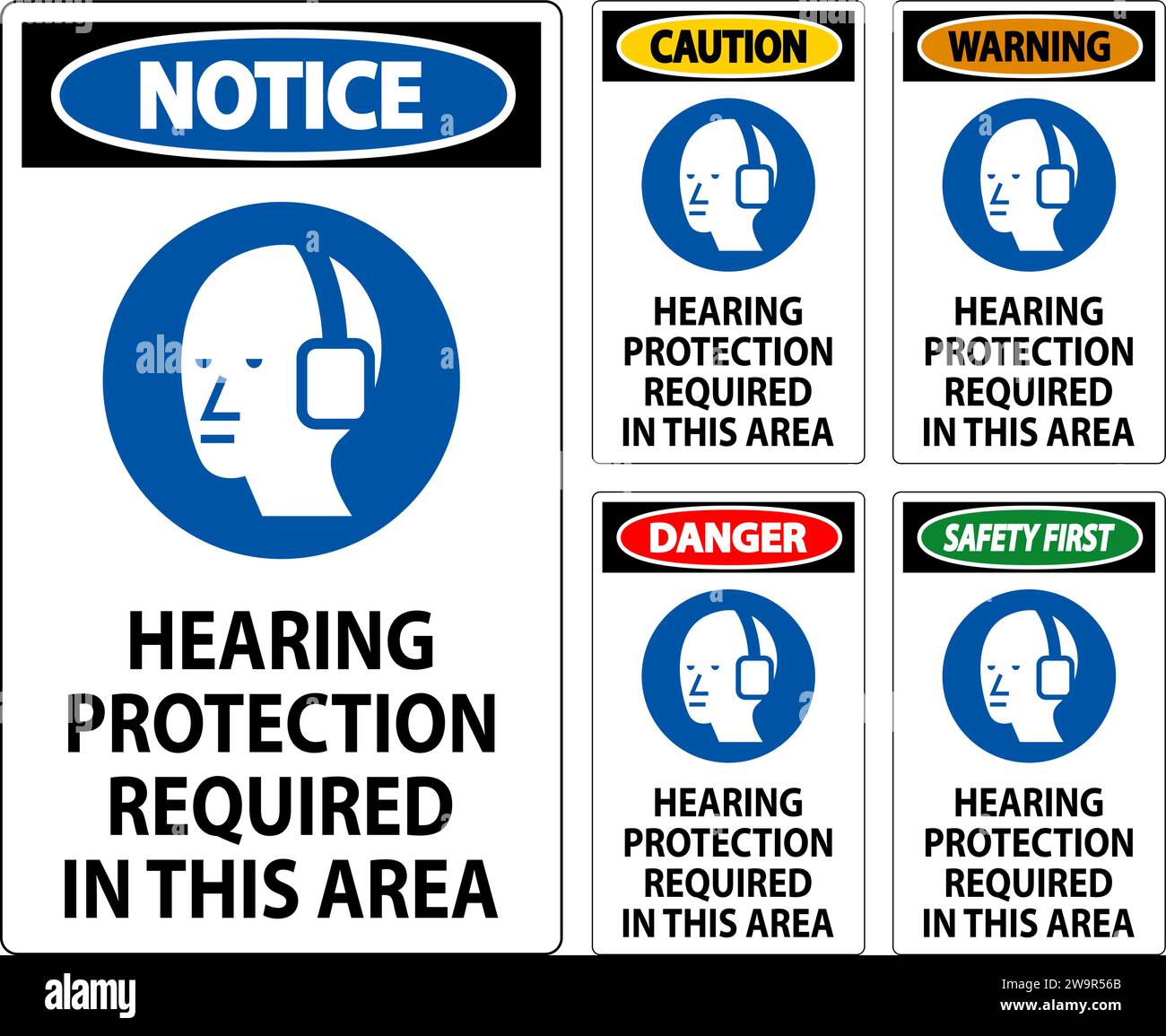 Caution hearing protection required hi-res stock photography and images ...