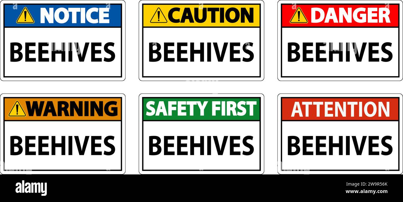 Bee hive warning sign hi-res stock photography and images - Alamy