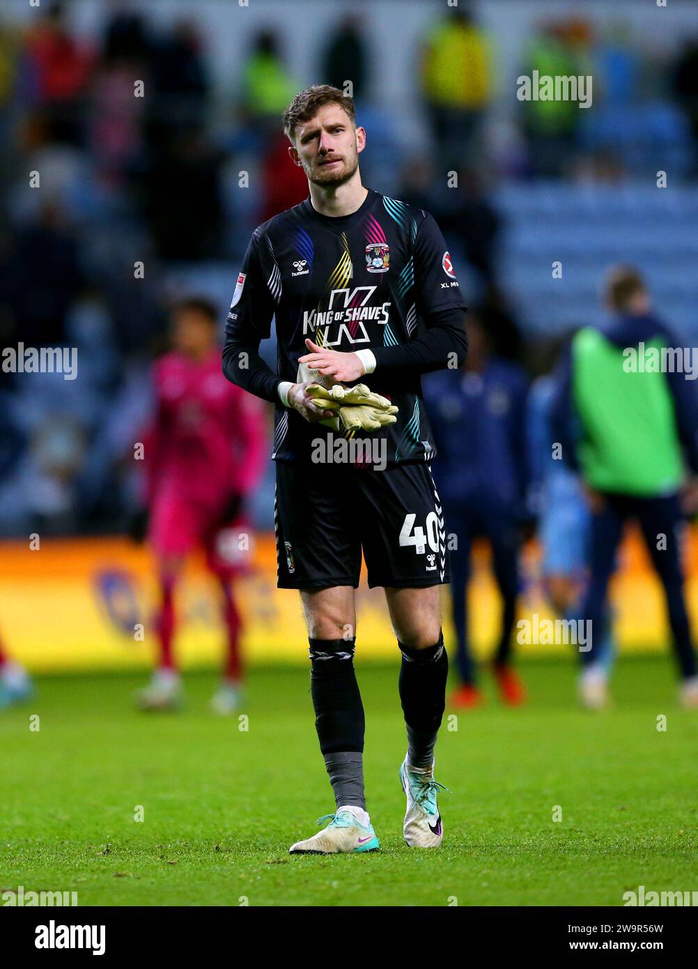 Coventry City goalkeeper Bradley Collins at the end of the Sky Bet ...