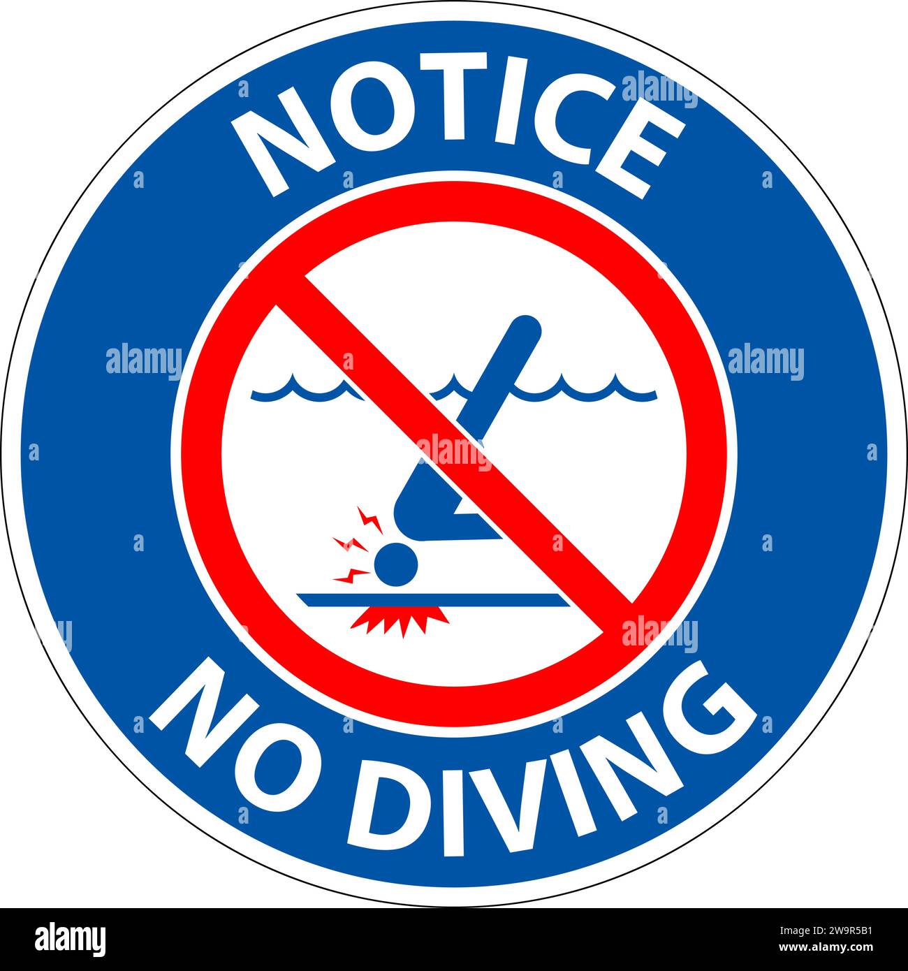 Pool Safety Sign Notice, No Diving Stock Vector Image & Art - Alamy