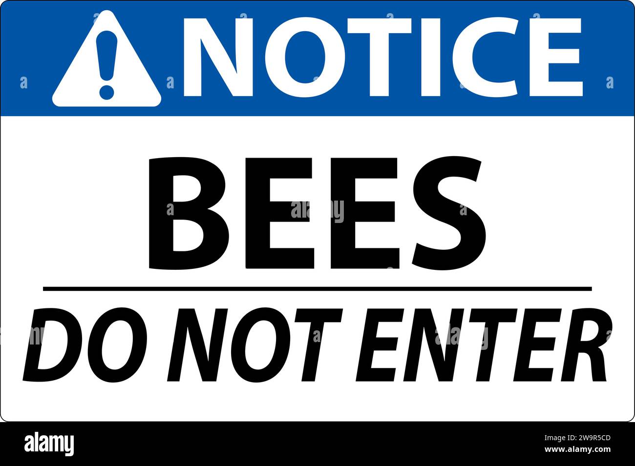 Notice Sign Bees - Do Not Enter Stock Vector Image & Art - Alamy