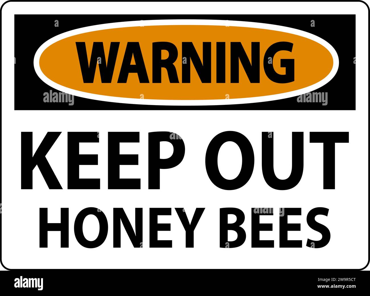 Warning Sign Keep Out - Honey Bees Stock Vector Image & Art - Alamy