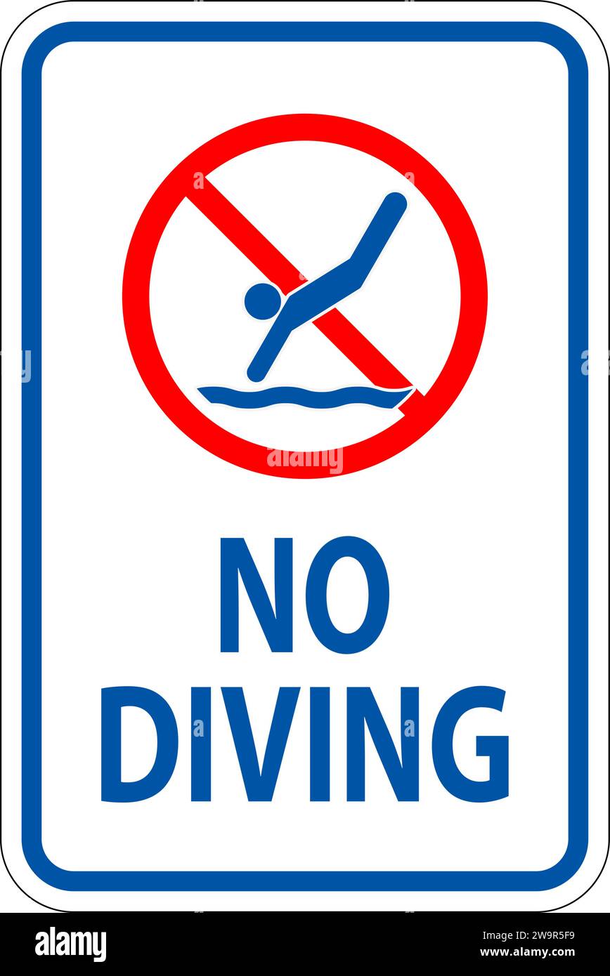 No Diving Sign, No Diving Stock Vector Image & Art - Alamy