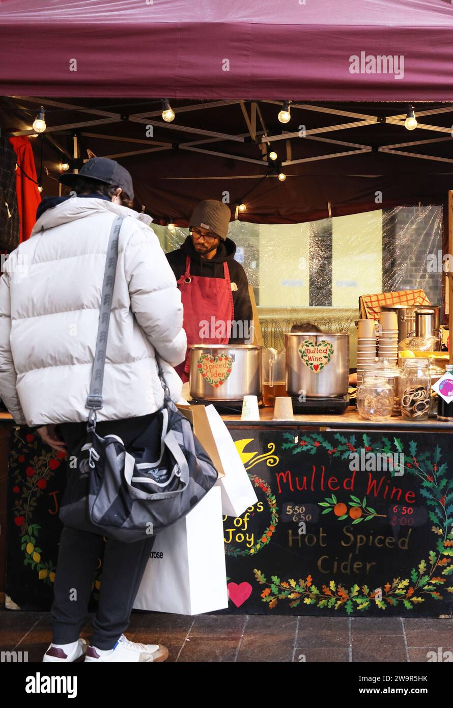 Canopy Market at Christmas time at Kings Cross, north London, UK Stock ...