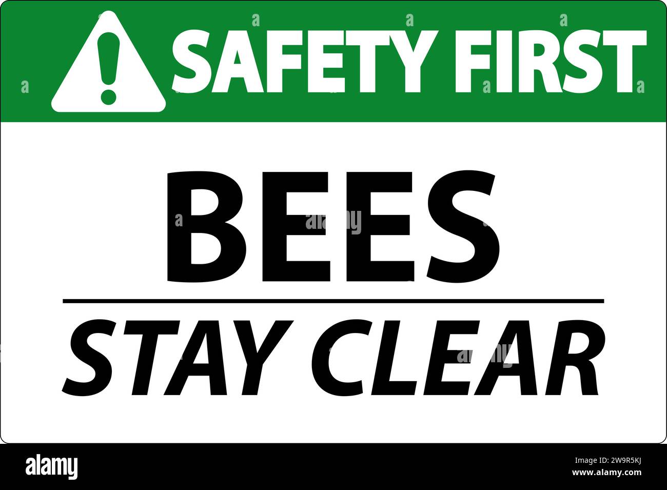 Safety First Sign Bees - Stay Clear Stock Vector Image & Art - Alamy