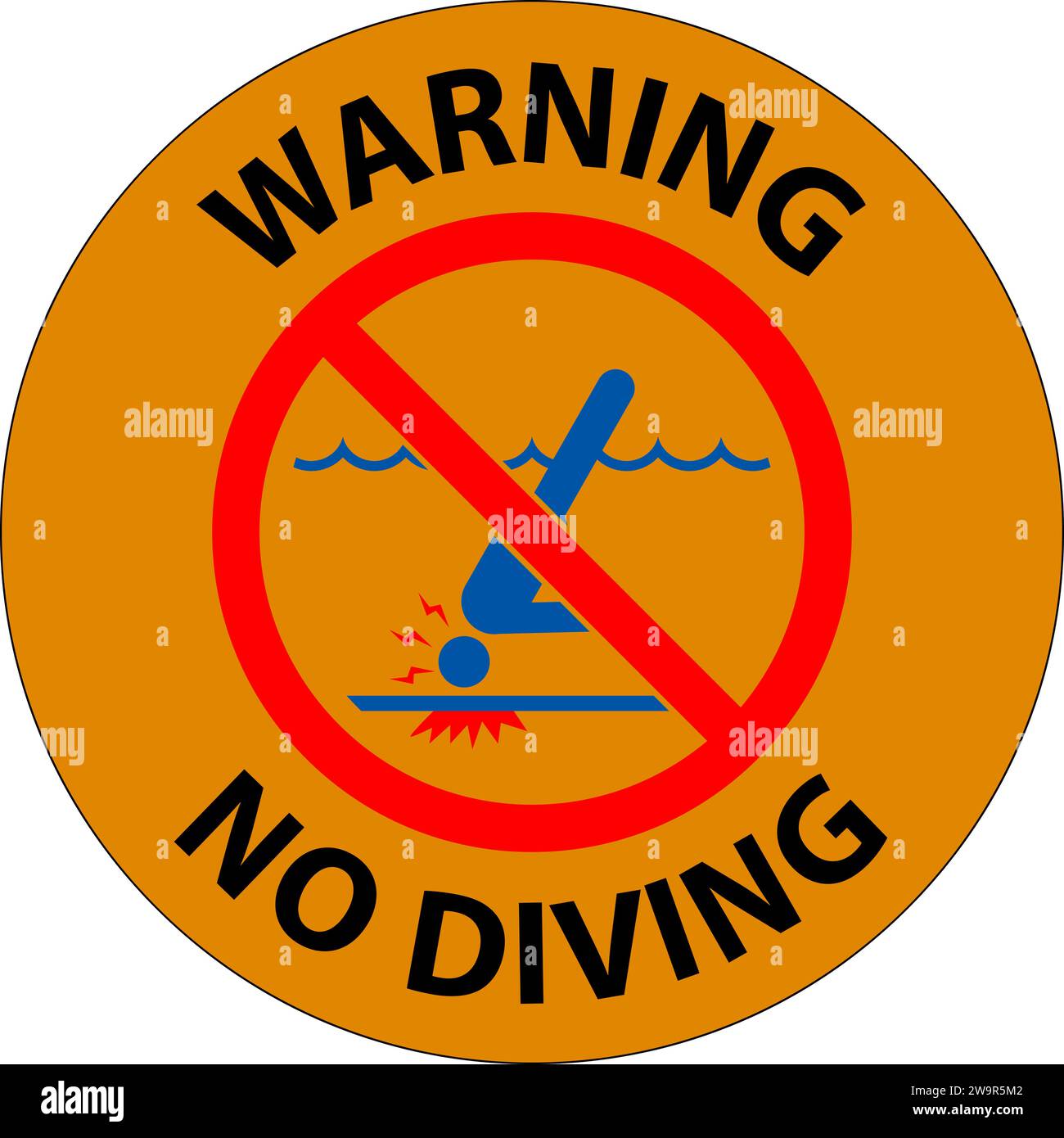 No diving sign pool Stock Vector Images - Alamy