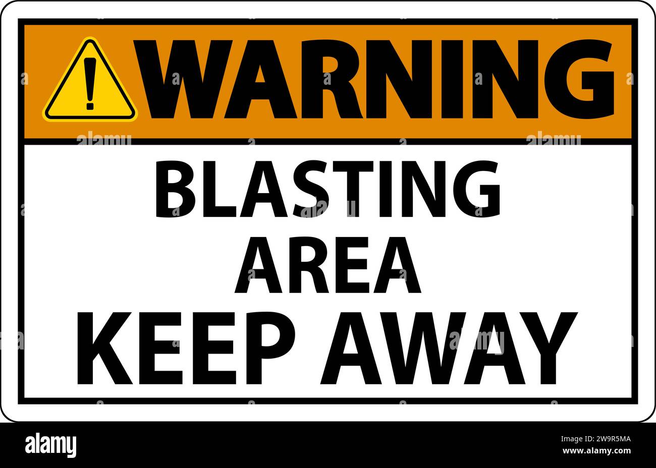 Warning Sign Blasting Area - Keep Away Stock Vector Image & Art - Alamy