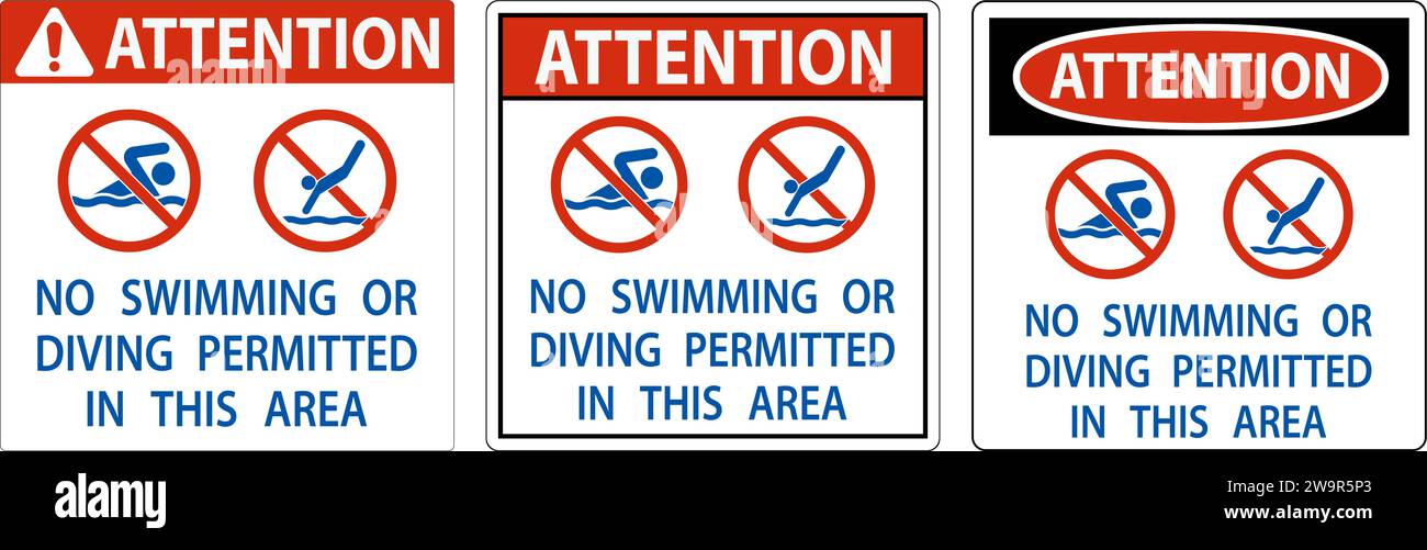 Swimming permitted Stock Vector Images - Alamy