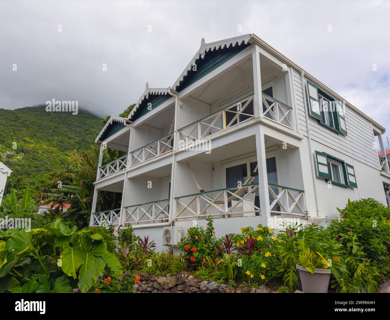 Juliana's Hotel in Windwardside historic town center in Saba, Caribbean ...
