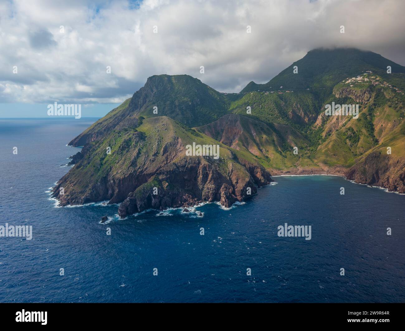 Old Booby Hill and Mount Scenery aerial view next to Spring Bay from ...