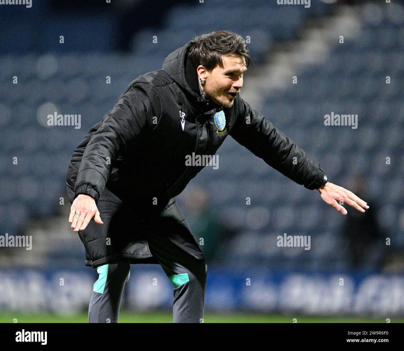 Danny Rohl manager of Sheffield Wednesday celebrates the full time ...