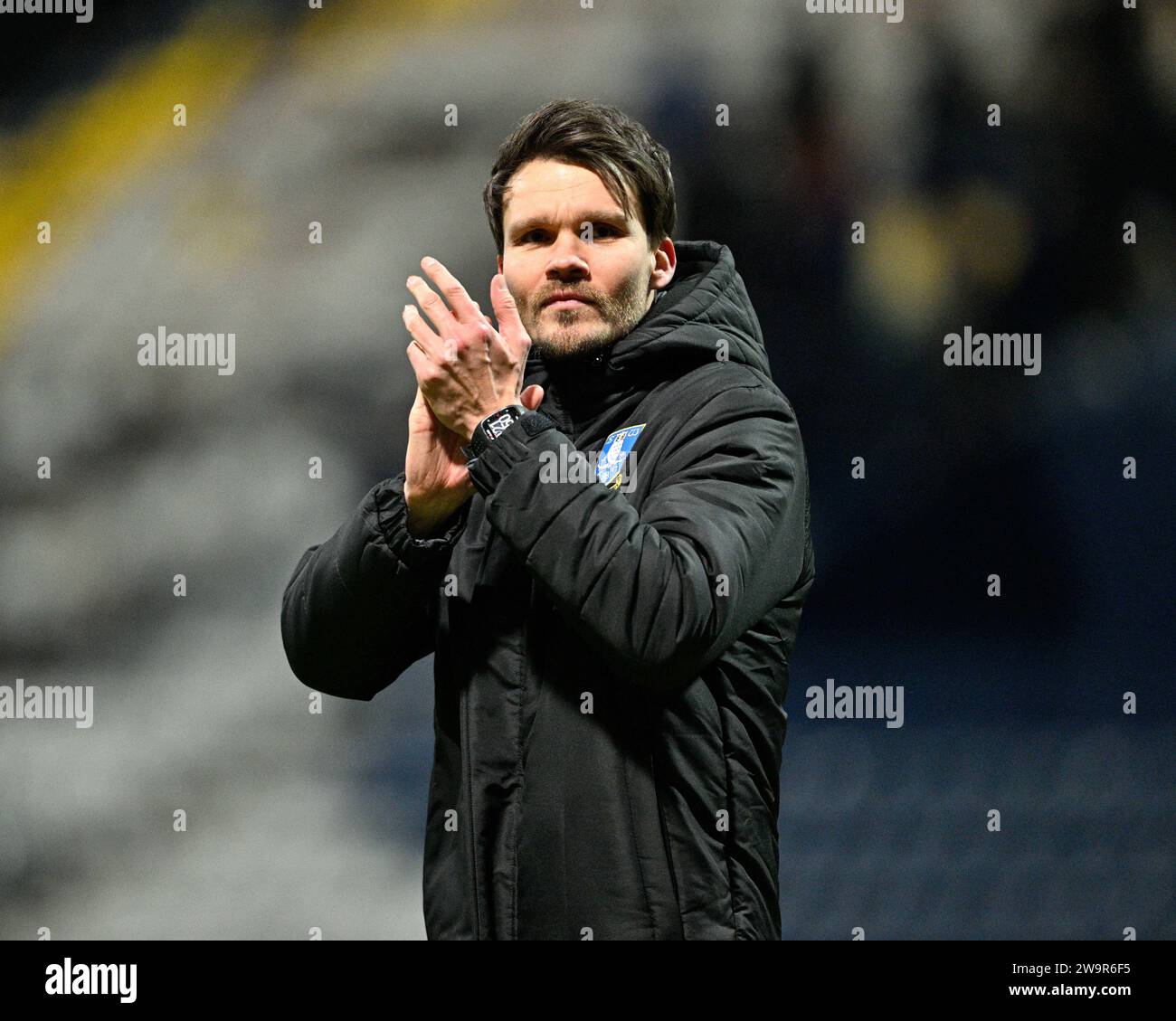 Danny Rohl manager of Sheffield Wednesday celebrates the full time ...