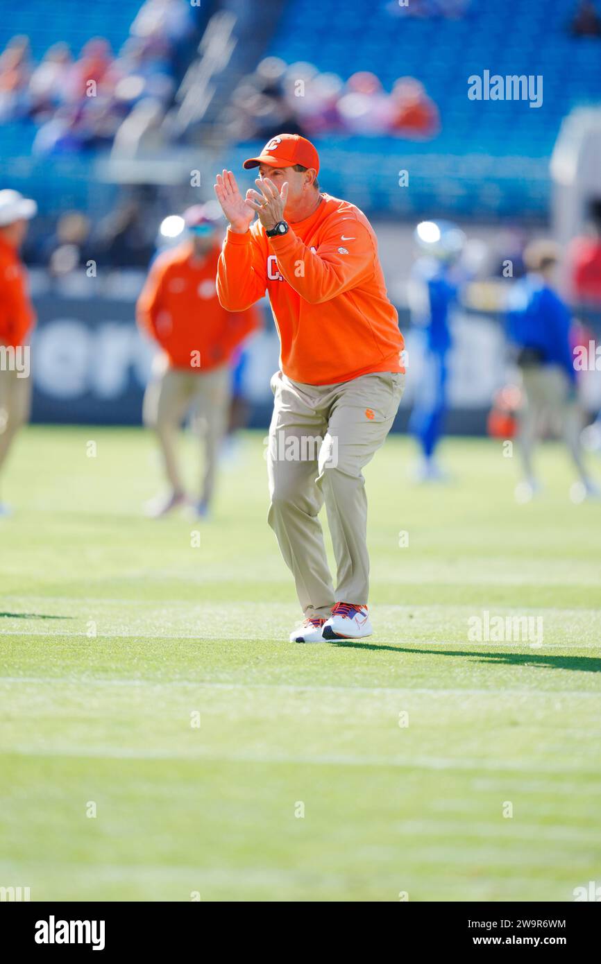 Jacksonville, Florida, USA. 29th Dec, 2023. Clemson University Head ...