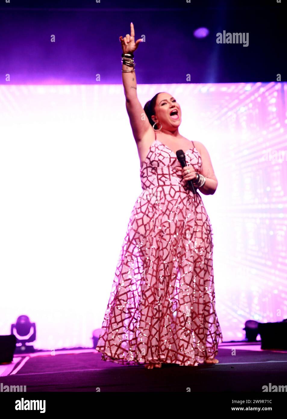 Rio De Janeiro, Brazil. 28th Dec, 2023. Singer Maria Rita is presenting ...