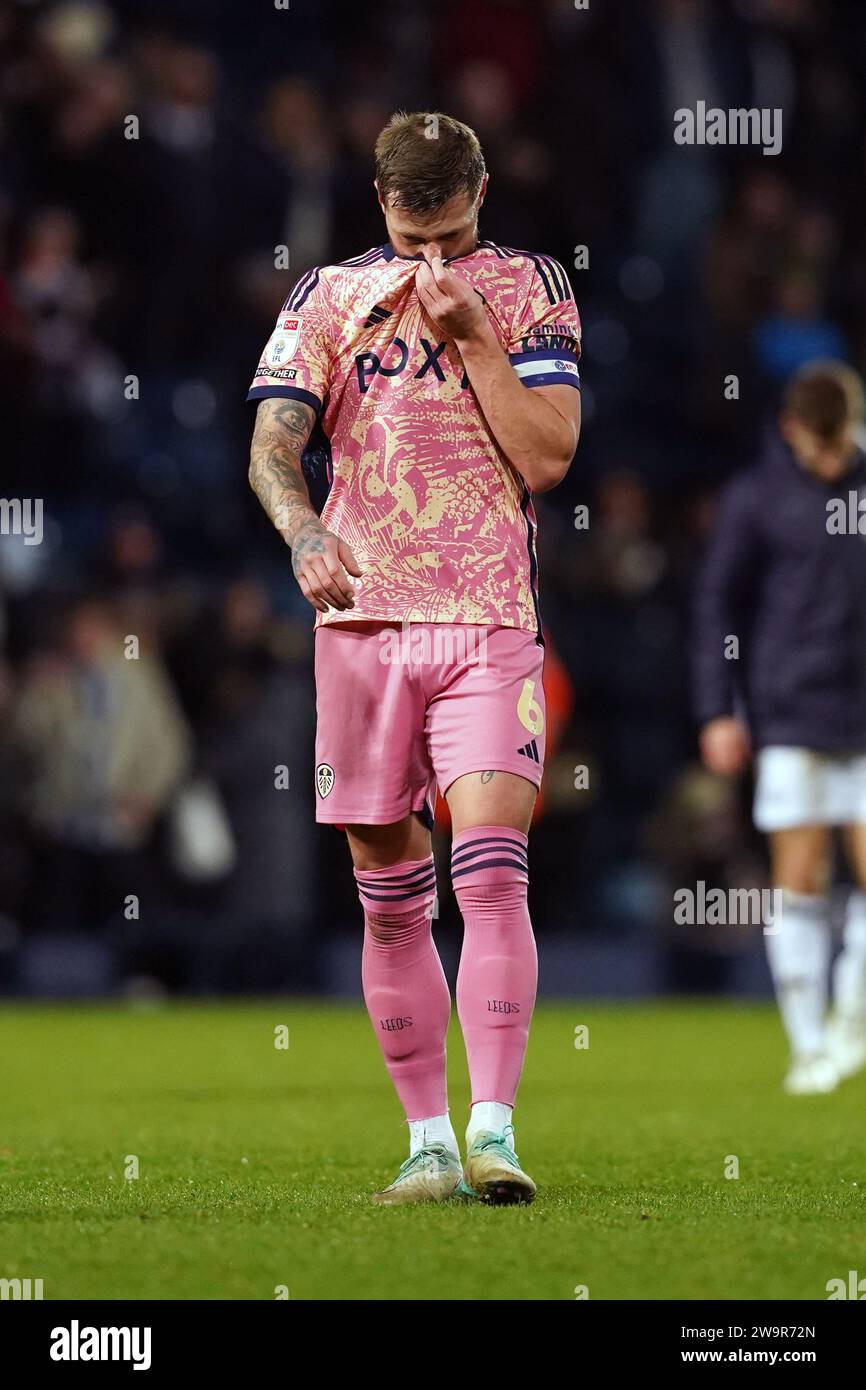 Leeds United's Liam Cooper after the final whistle of the Sky Bet ...