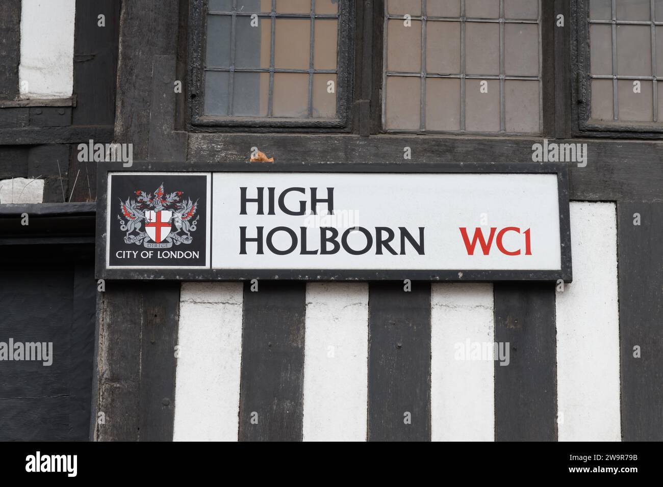 London, UK - March 17 2023; City of London street sign for High Holborn ...