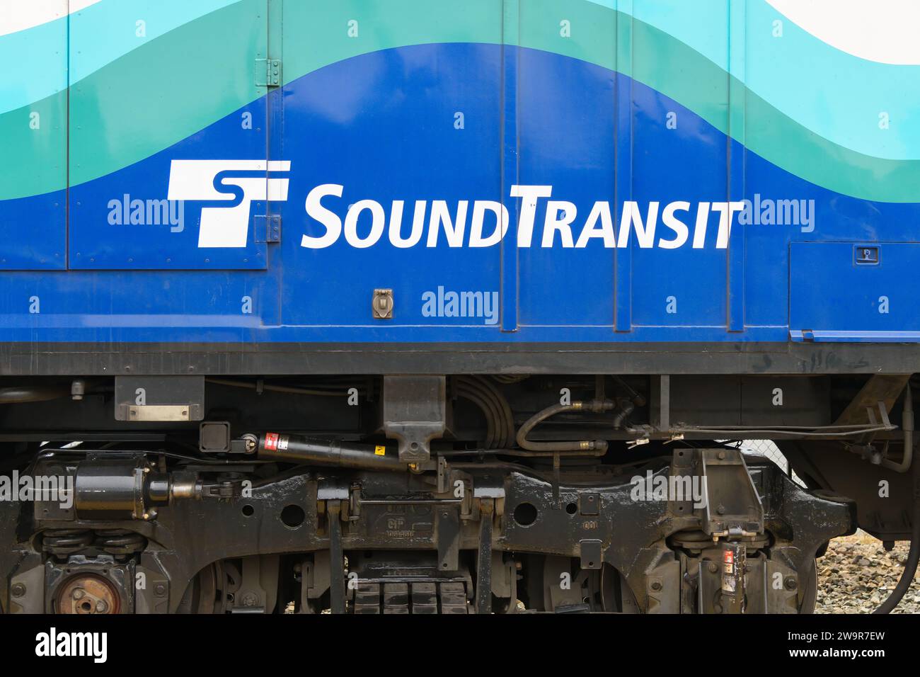 Edmonds, WA, USA - September 11, 2023; Sound Transit name and logo on ...