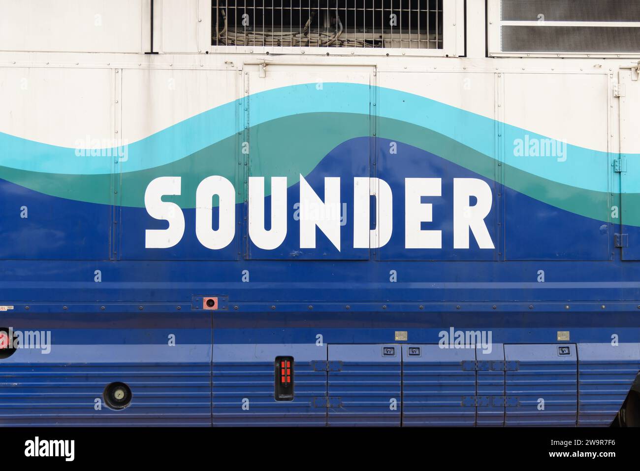 Edmonds, WA, USA - September 11, 2023; Name on side of Sounder ...