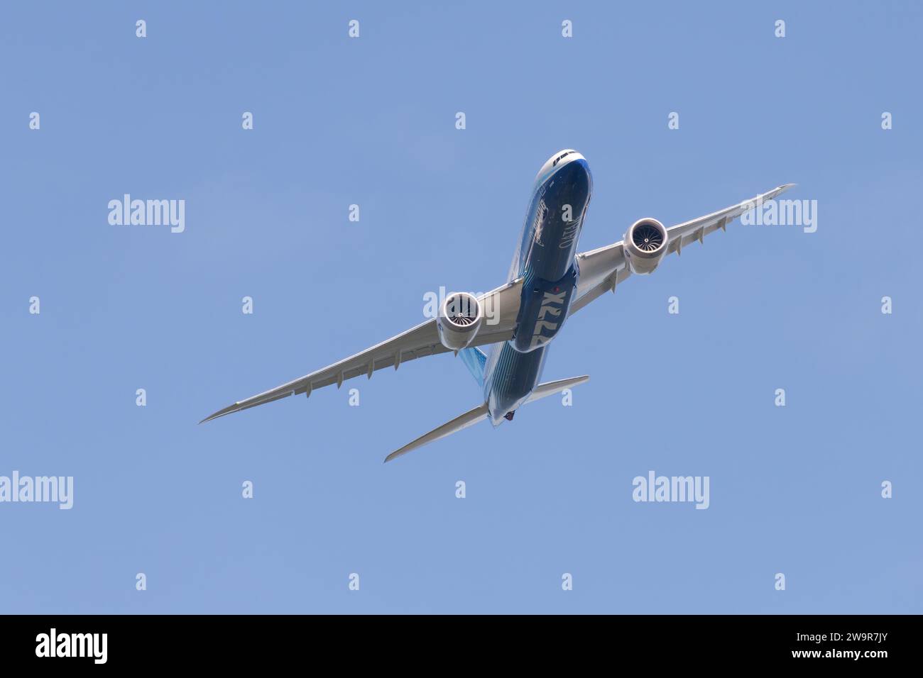 Duvall, WA, USA - August 11, 2023; Boeing 777-9 test bed aircraft ...