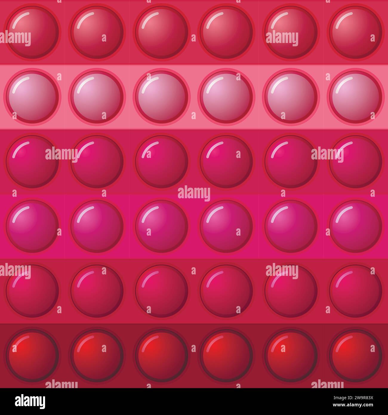 Seamless pattern with trendy game pop it, simple dimple. Rainbow fidget ...