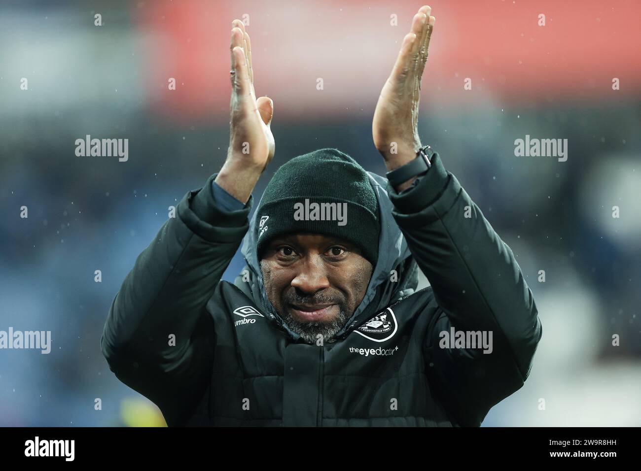 Huddersfield Manager Darren Moore during the Sky Bet Championship match ...