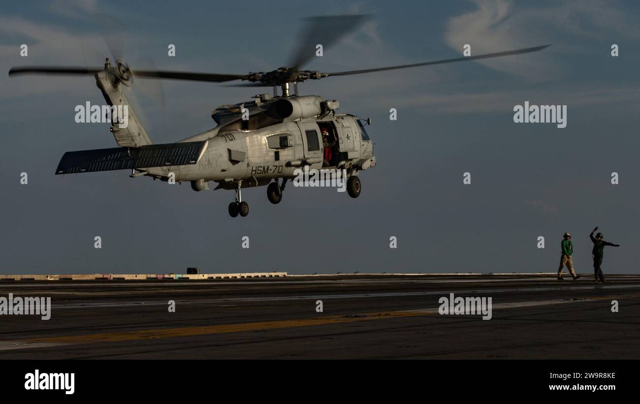 An MH-60R Sea Hawk, attached to the "Spartans" of Helicopter Maritime ...